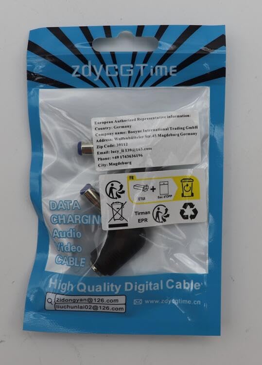 zdyCGTime 90 Degree Angle DC5.5x2.1mm Male to Female Adapter 5 Volt DC Barrel Power Jack Charging Cable Connector for Tablet (DC5.5x2.1mm)(2pack)