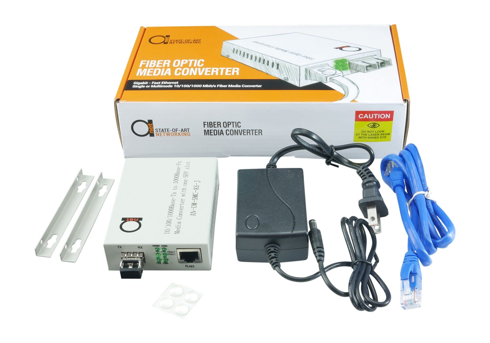 Single Mode LC Gigabit Fiber Media Converter - Includes LC SFP 20 km (12.42 Miles) LC β to UTP Cat5e Cat6 10/100/1000 RJ-45 β Auto Sensing Gigabit or Fast Ethernet Speed - Jumbo Frame - LLF Support