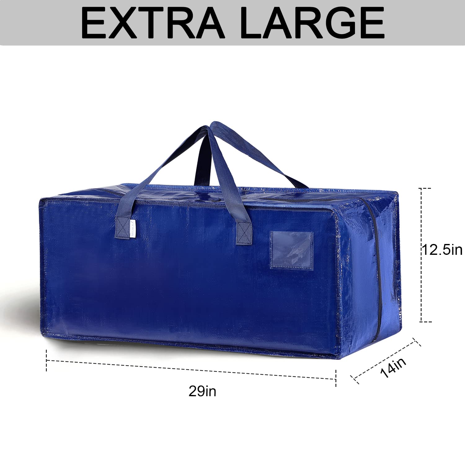 MIUKAA 6-Pack Heavy-Duty Moving Bags - 23-Gallon Capacity - Extra Large Storage with Zippers & Handles - Ideal for Clothes, Tools, and Packing Organizer
