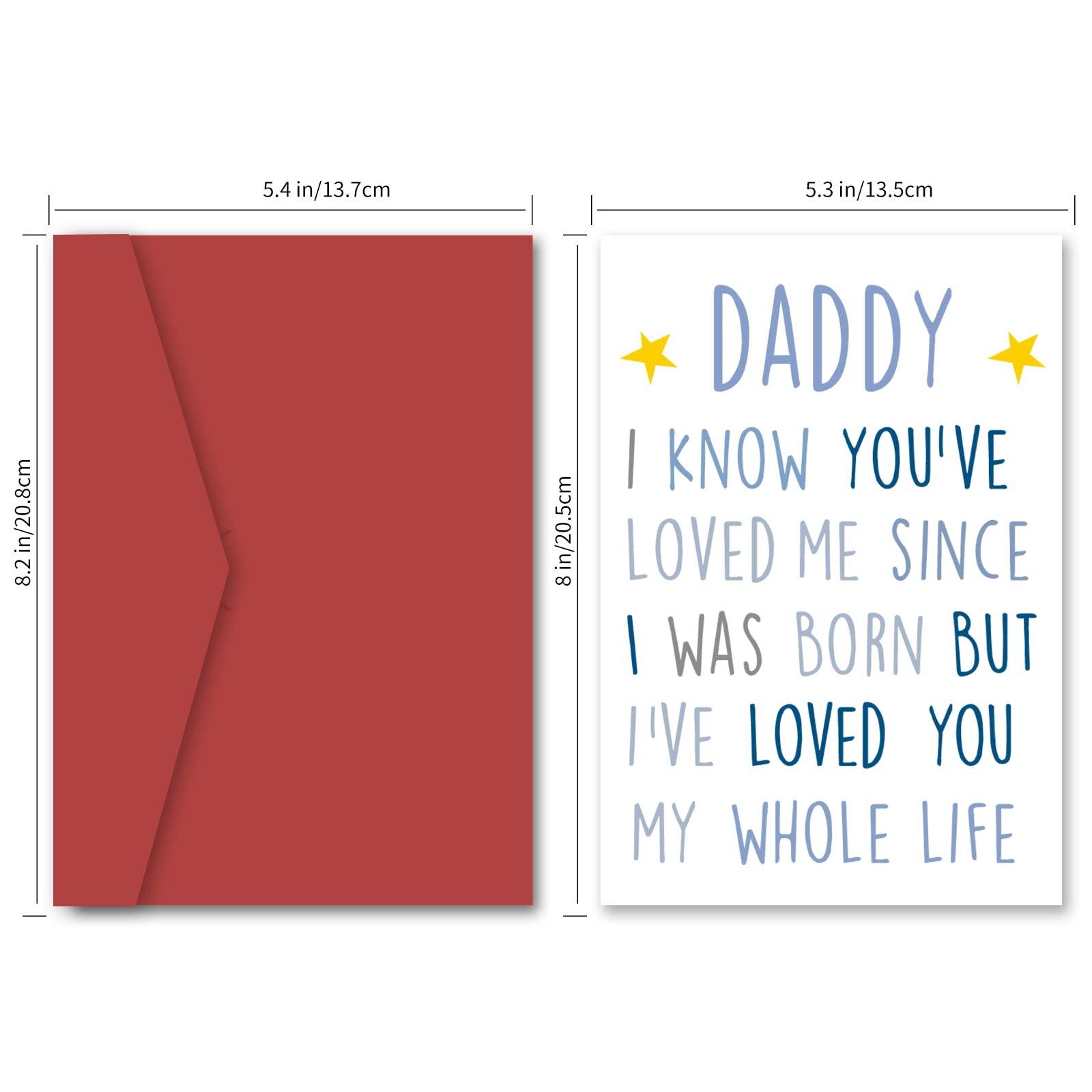 BFTETYU Funny Birthday Card for Dad, Father's Day Card for Dad, Dad Greeting Card, Cute Daddy Birthday Card