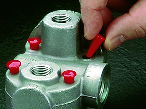 Caplugs TP-6 – TP Series – Tapered Vinyl Plugs, 1000 Pack, Min Hole Diameter 0.10" x Max Hole Diameter 0.20" x Length 0.50", Blue, Flexible, Small Hole Plugs (99191867)