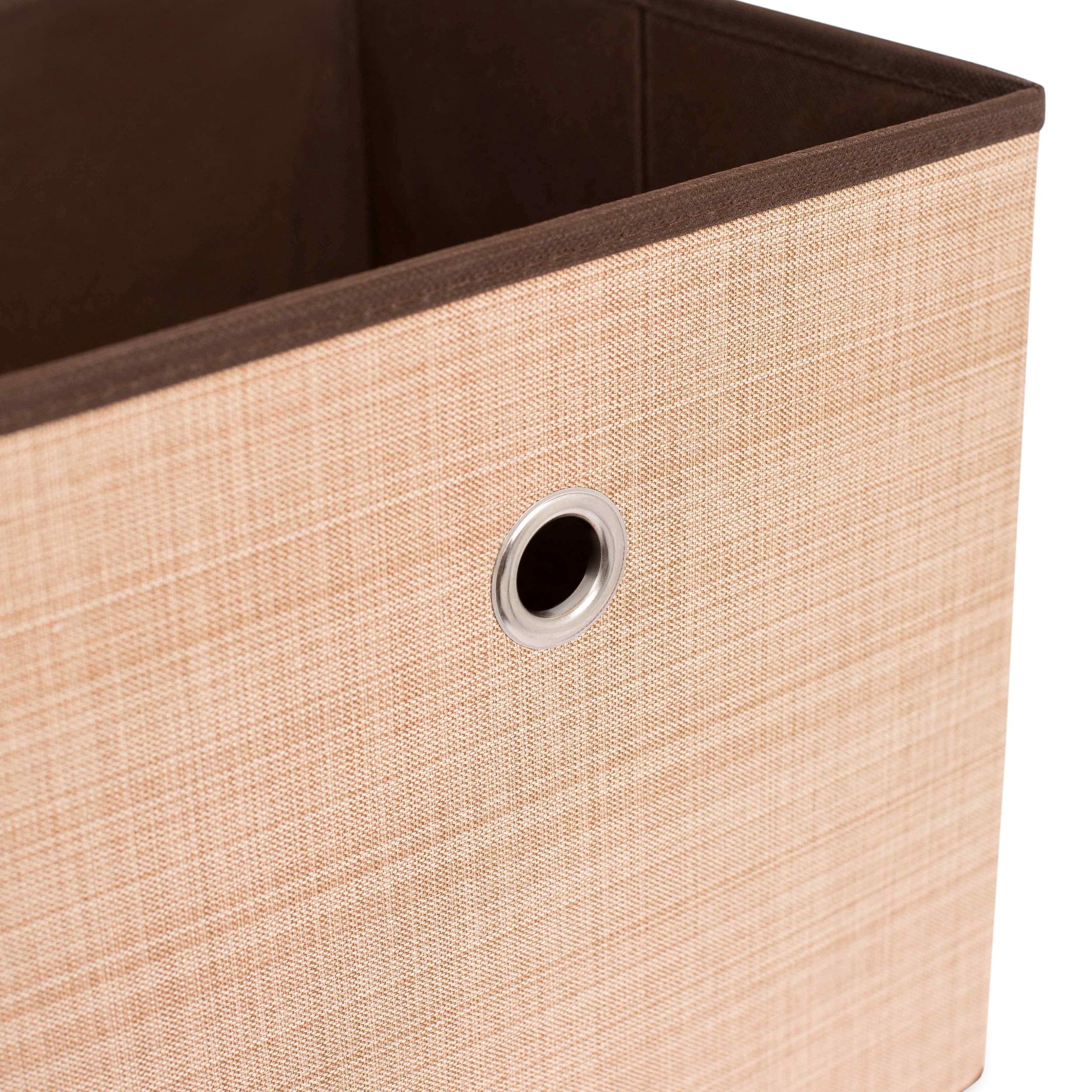 Internet's Best Canvas Storage Bin - 2 Pack - Brown - Box Container