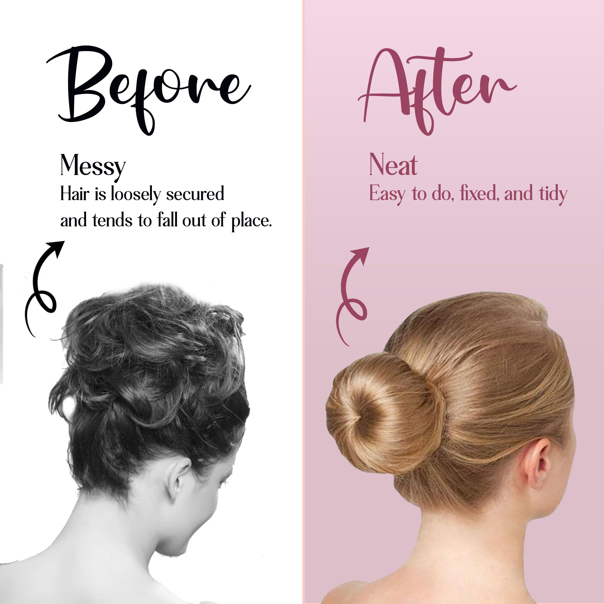 Women's Hair Bun Maker Tool - French Twist Fold Wrap Snap Hair Accessories by Andlane (3 Blonde)