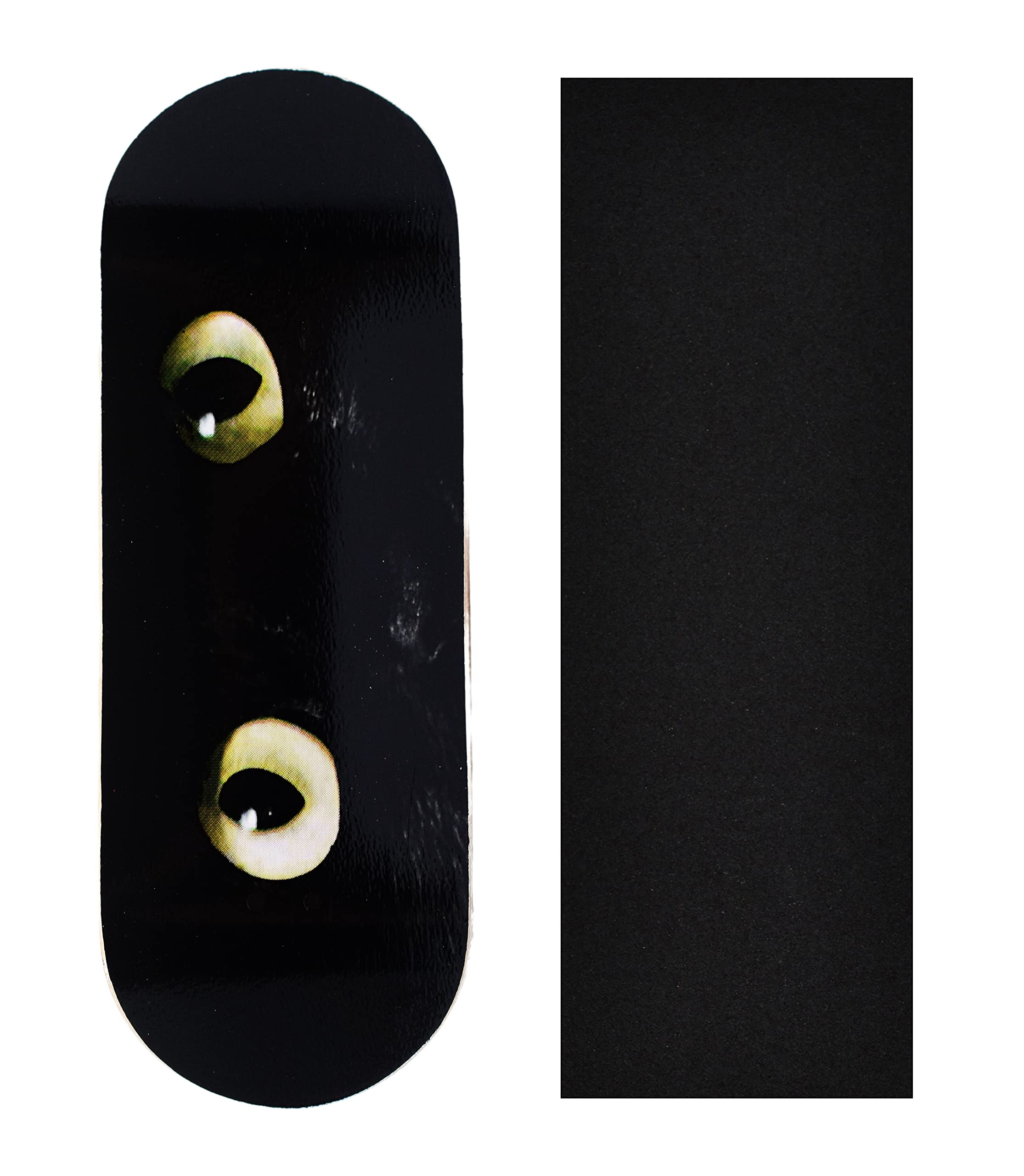 Teak Tuning Premium Fingerboard Graphic Deck, Midnight Stare - 34mm x 97mm - Heat Transfer Graphics, Pro Shape & Size - Pre-Drilled Holes - Includes Prolific Foam Tape