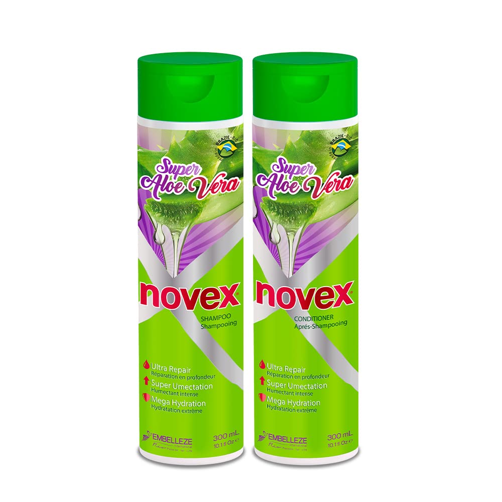 NOVEX Shampoo 10.1oz + Conditioner 10.1oz Set (Super Aloe Vera)