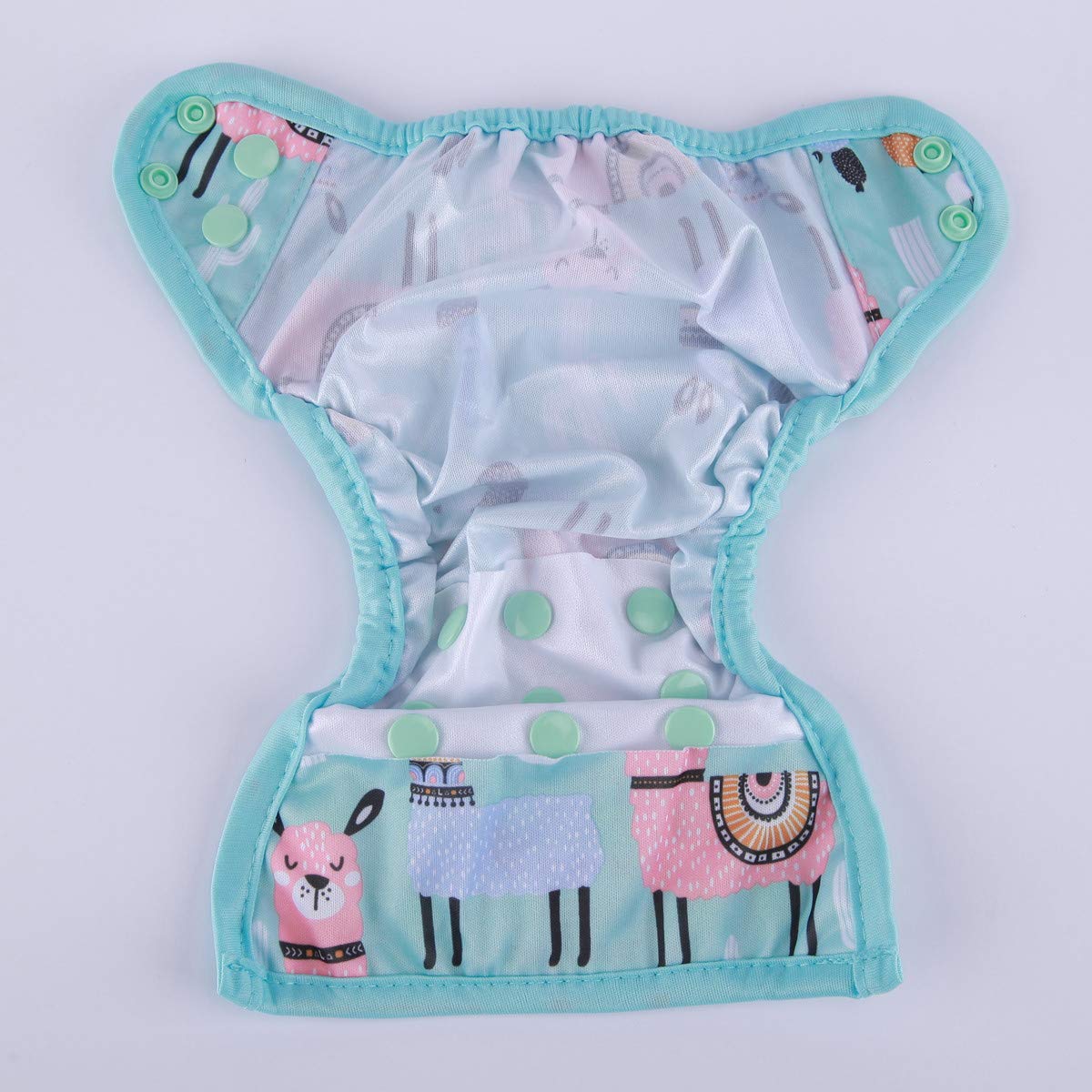 Sigzagor Newborn Baby Diaper Nappy Cover 8lbs-10lbs (Blue Alpaca)