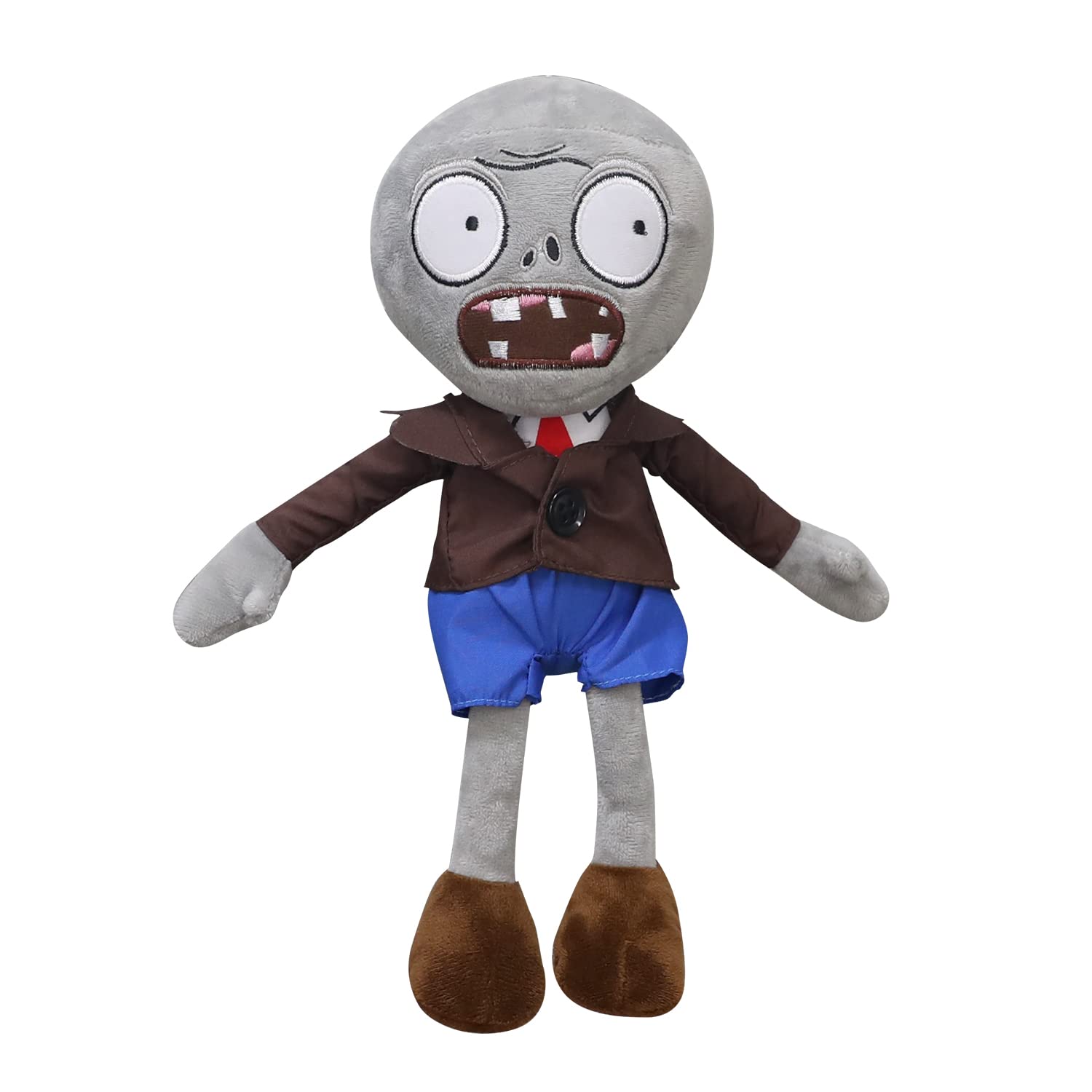 Maikerry 1 PC PVZ Zombies Plush Toy Brown Coat Normal Zombies Toys,Halloween Christmas Birthday Decoration Zombie Plush Doll