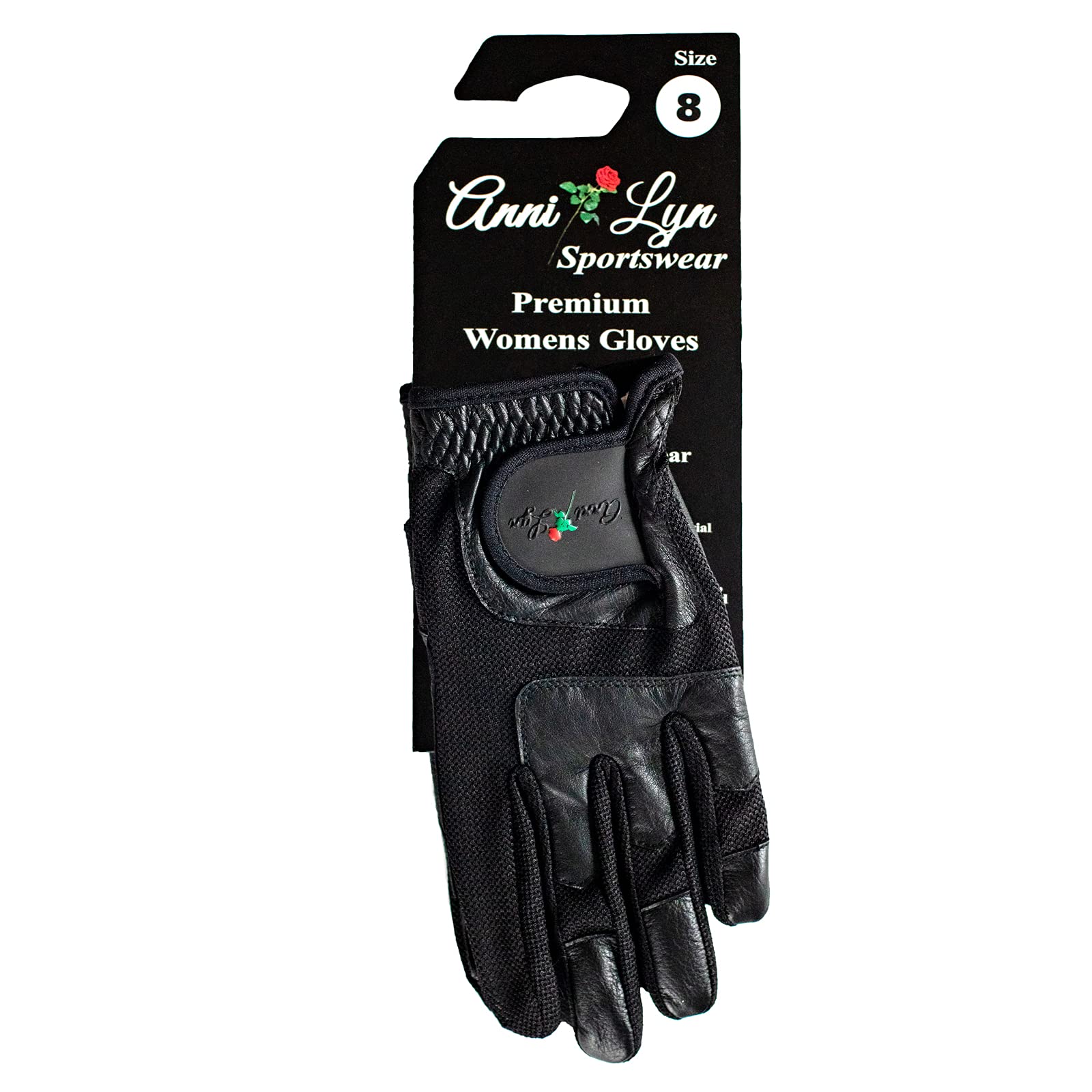 Anni Lyn Sporstwear Women's Flexfit Pro Leather Glove (White/Black, 08)