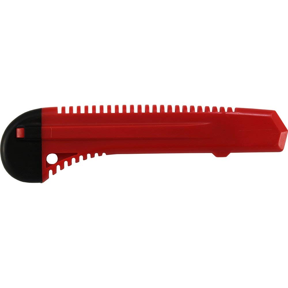 Birdz Utility Knife Box Cutter Razor Auto-Lock 4-Pack Set, Retractable Box Cutter Snap Off Blades Knife, for Office, Home, Arts, Crafts, Red and Yellow