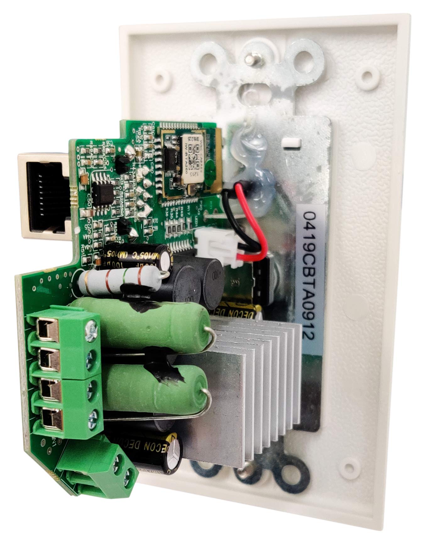 Earthquake Sound BTA-250 Three Input in-Wall 2-Channel Stereo Amplifier | Power Over Ethernet (PoE) and Balanced Audio in with Cat 5/6 Support