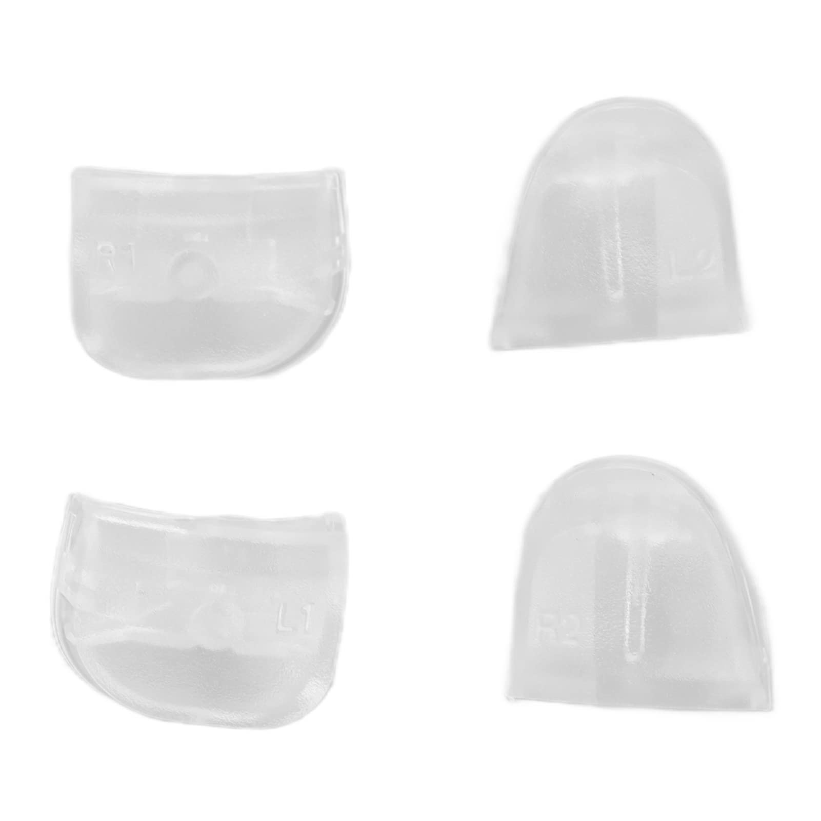 Yoidesu Game Controller Buttons, Replacement Buttons L2 R2 Full Buttons Set Replacement Repair Kit for Game Controller(Transparent White)