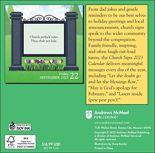 Church Signs 2023 Day-to-Day Calendar: Little Sayings to Help You on Your Way
