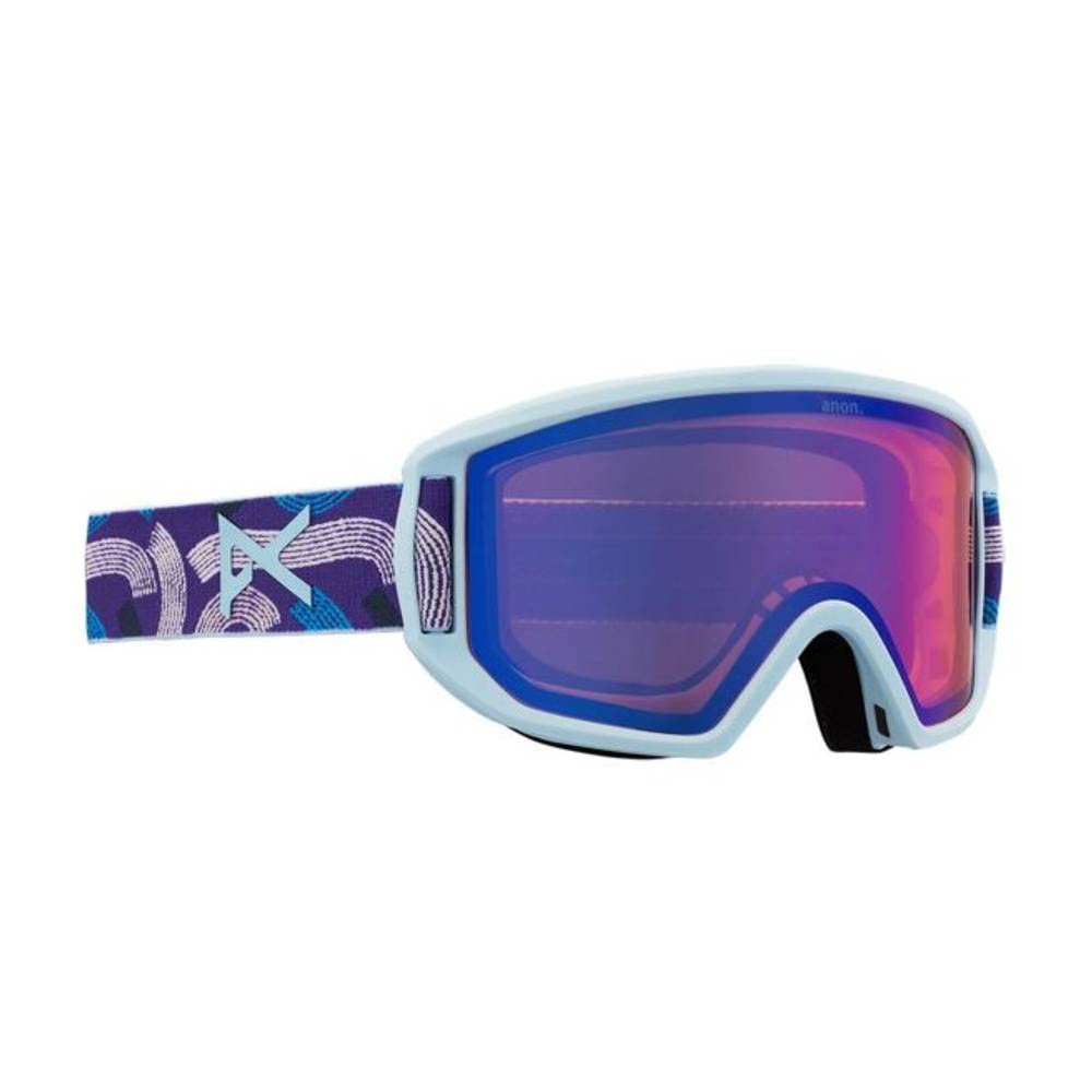 Anon Kids' Relapse Jr. Goggles with MFI Face Mask, Lines / Blue Amber