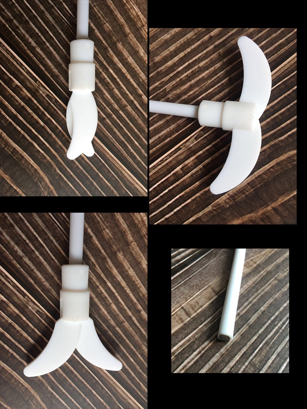 PTFE Electric Stirring Rod Overhead Stirrer Mixer Shaft Anchor Paddle for Flask in Lab (400MM)
