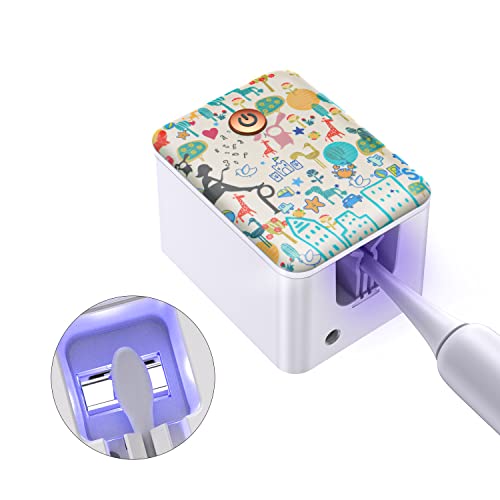 SARMOCARE Toothbrush Case, Portable Toothbrush Holder with Cleaning Function, 99.9% Cleaning Effect, Fits All Types&Sizes Toothbrushes, for Home and Travel (B200-1)