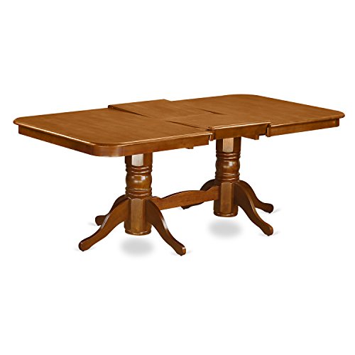 East West Furniture NANA7-SBR-C Dining Table Set, 7-Piece