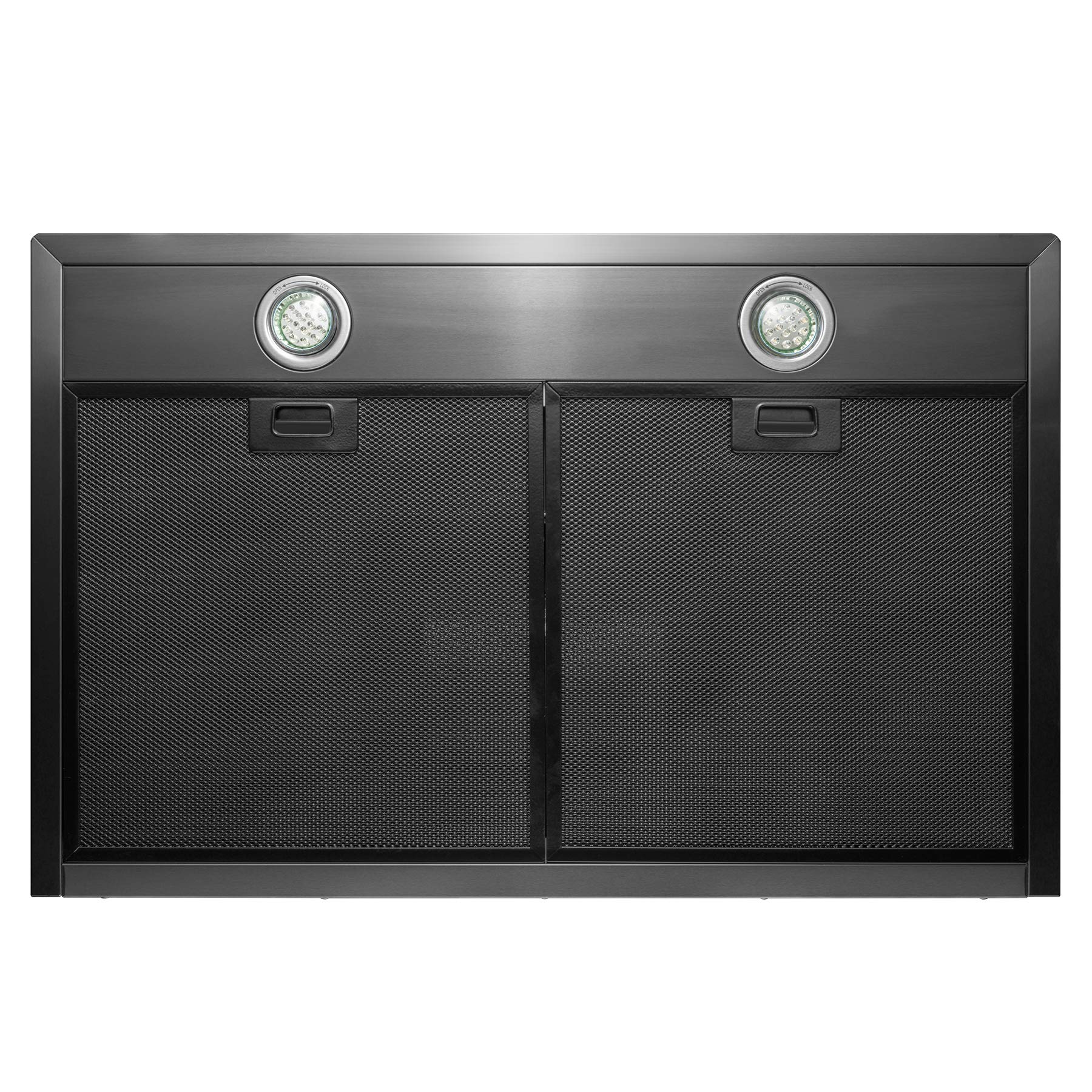 AKDY 30 in. 343 CFM Convertible Wall Mount Black Stainless Steel Kitchen Range Hood with Touch Panel and Carbon Filters