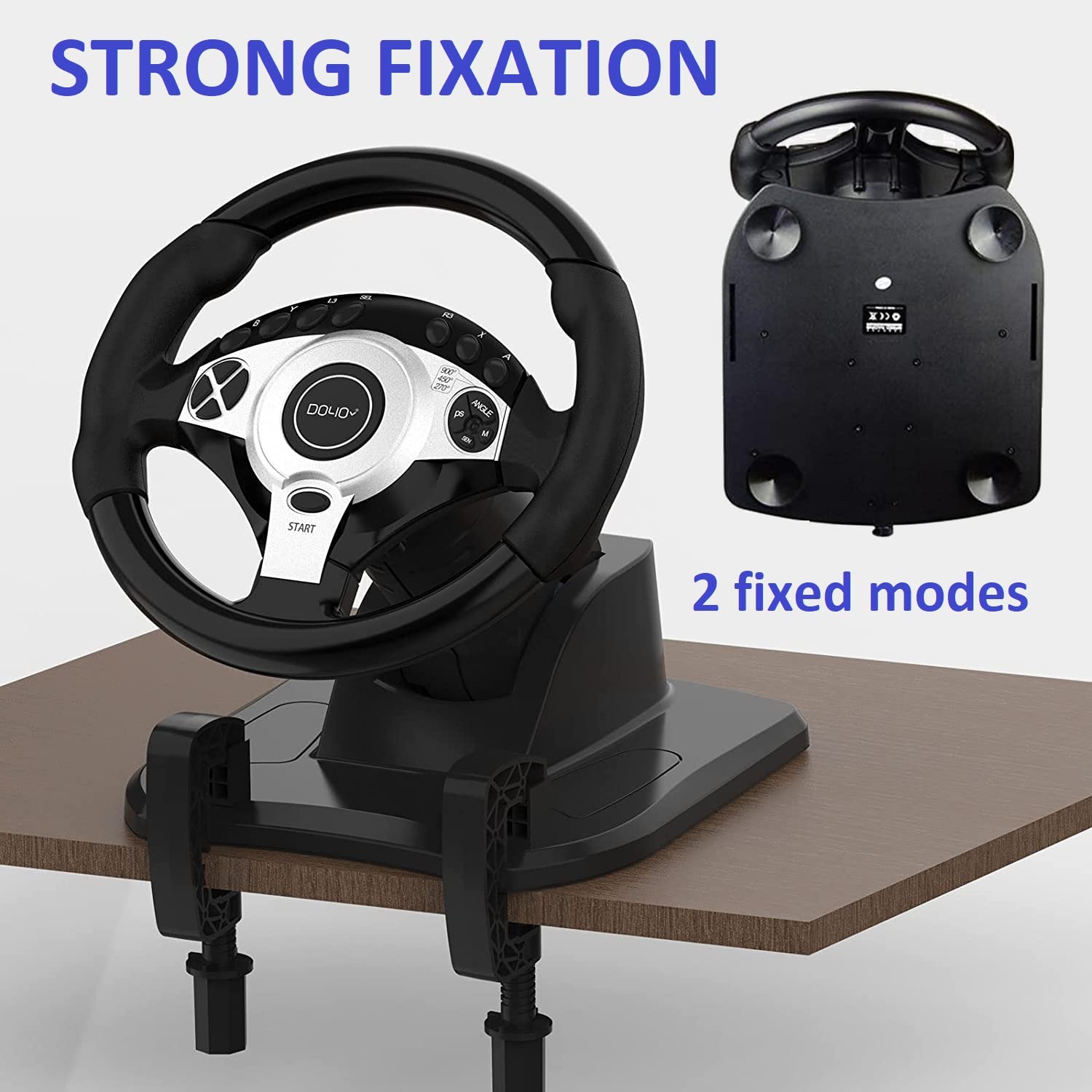 NBCP Steering Wheel Universal Usb Car Sim 270/900 degree Race Steering Wheel with pedal Pedals And Shifter Bundle for Xbox One,Xbox Series X/S,PS4,PS3