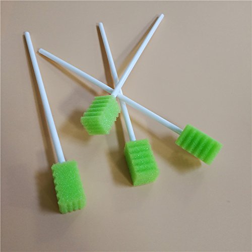 MUNKCARE Dental Swabs Unflavored Swabsticks-Oral Cavity Cleaning Mouth Swab, Tooth Shaped, Untreated Unflavored, Box of 150 Counts (Fruit Green)