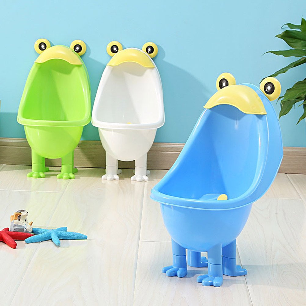 Toyvian Children Boys Potty Toilet Training Urinal with Suction Cup Bathroom Accessories (Blue)