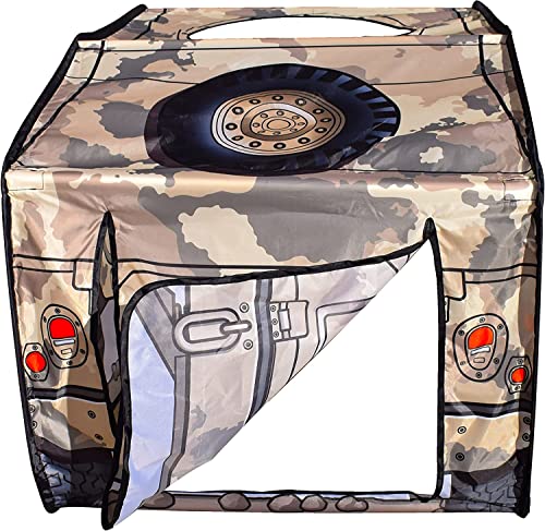 Sunny Days Entertainment Humvee Pop Up Tent - Children's Camo Pop Up Playhouse | Camouflaged Military Toy for Kids