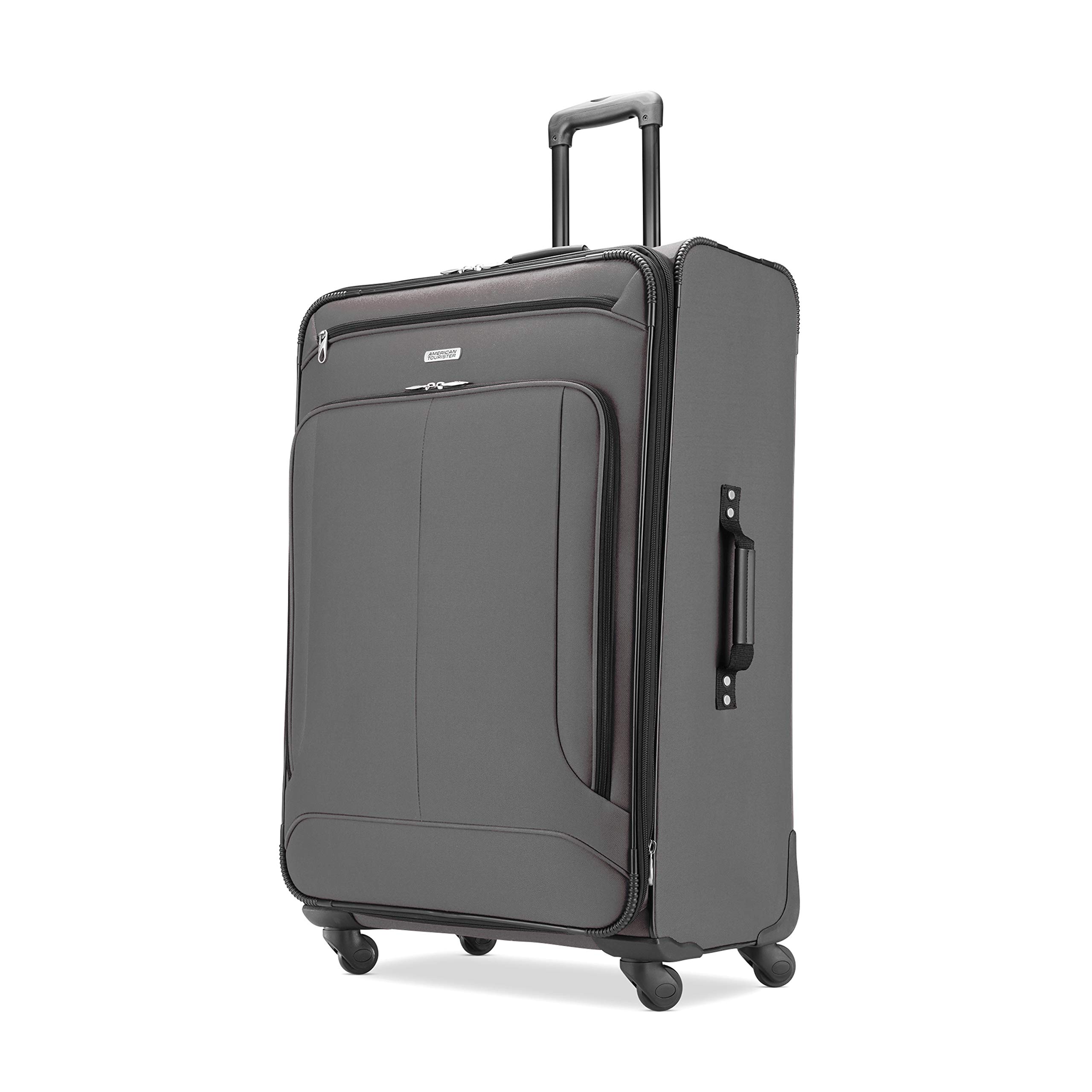 American Tourister Pop Max Softside Luggage with Spinner Wheels, Teal, Checked-Large 29-Inch