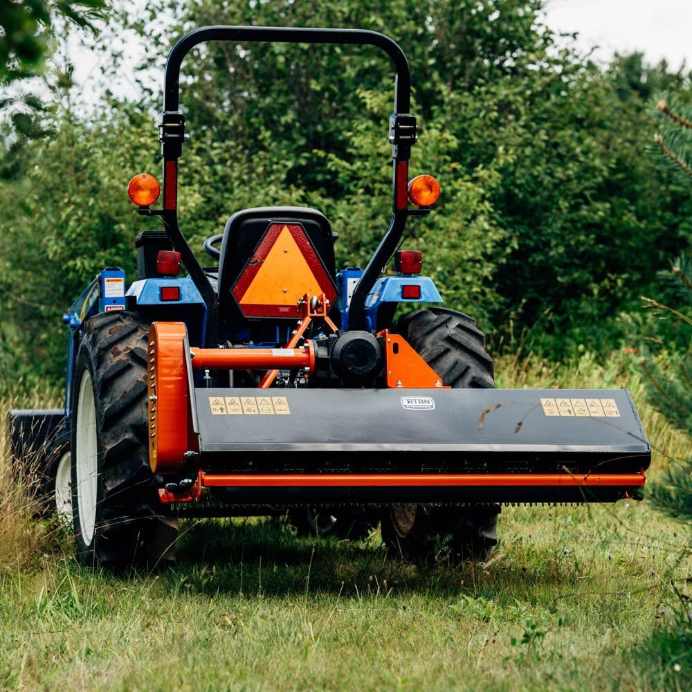 Titan Attachments 3 Point 60in Flail Mower, 30-60 HP Mowing Attachment for Category 1 Tractors and Loaders