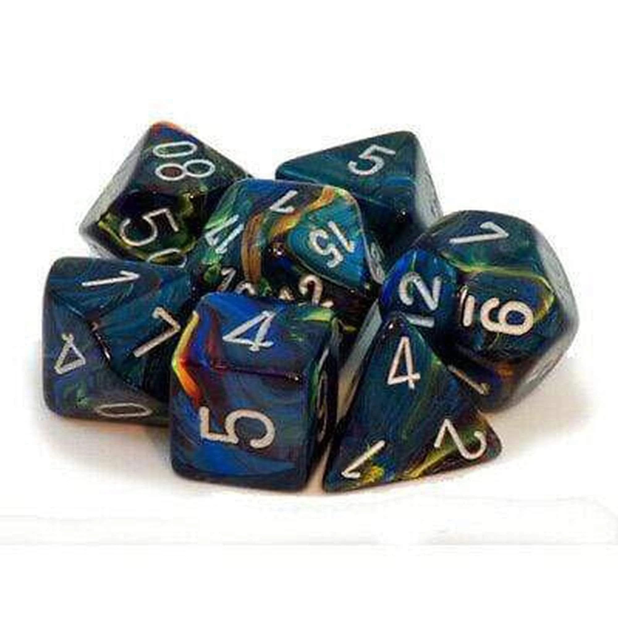 Festive Polyhedral Sunburst W/Red 7-Die Set