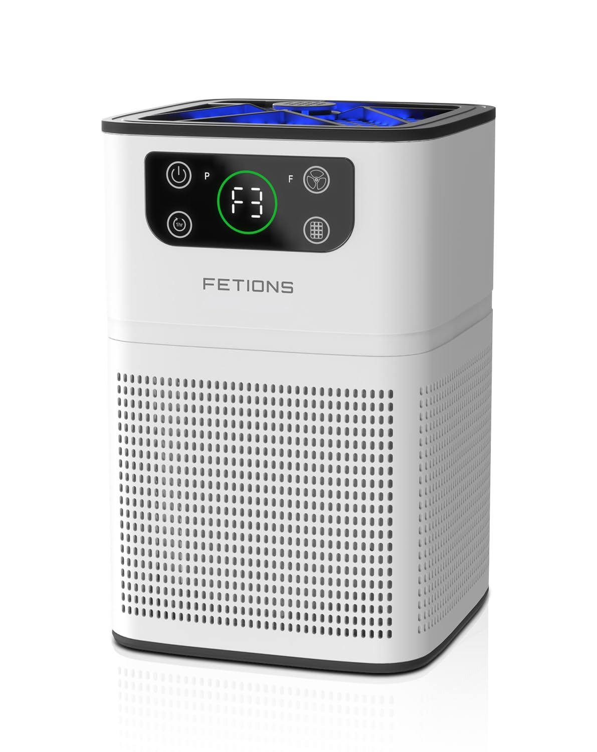 Air Purifier for Home Bedroom, FETIONS Air Cleaner with Ambient Light Fragrance Sleep Mode 3-in-1 Filtration System for Office Dorm, Compact with H13 HEPA Filter for Dander Pollen Odor, White,1 Pack