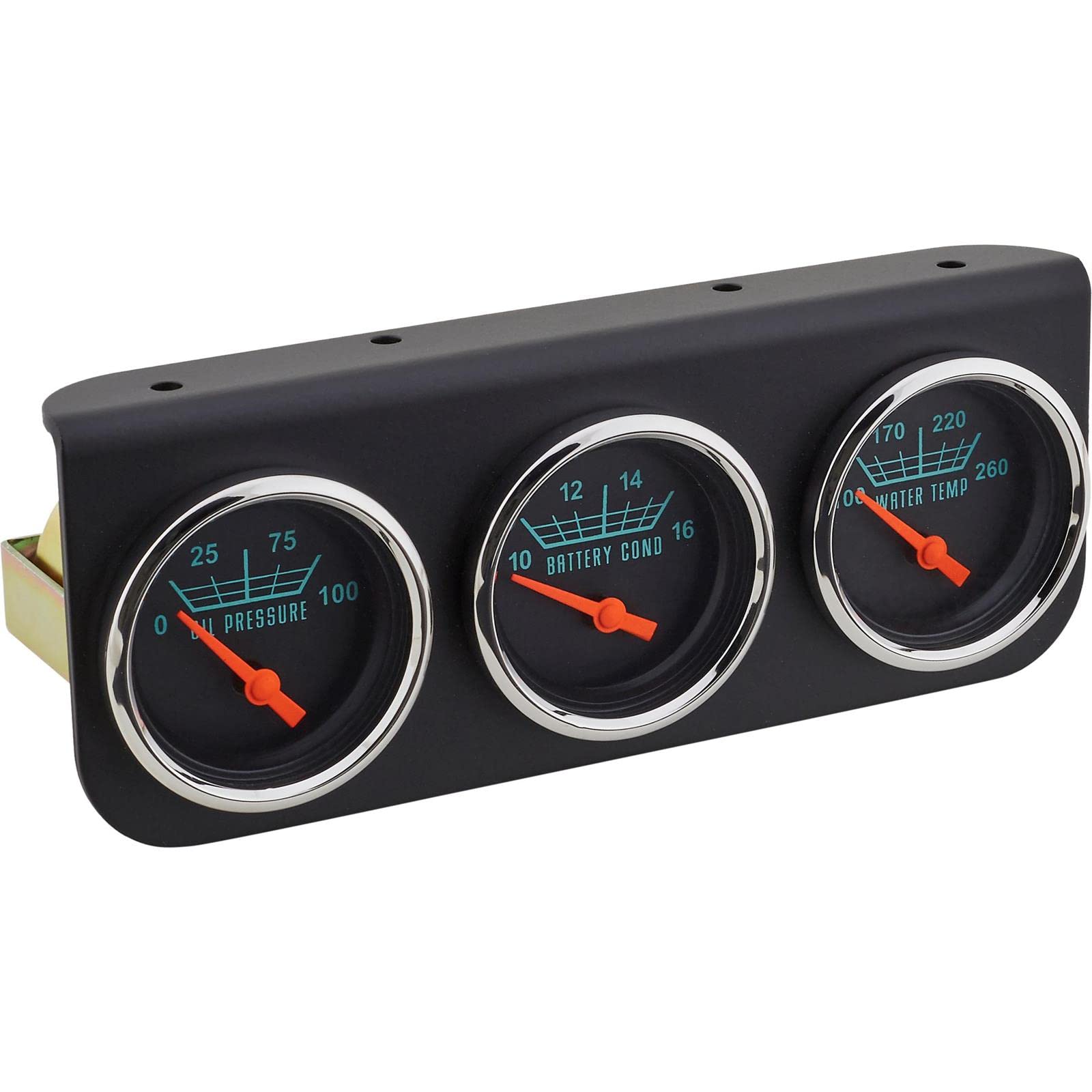 Under Dash 3-Gauge Panel for 1967-72 GM Trucks: Premium Kit with Factory-Matched Styling, Includes Volt, Oil Pressure & Coolant Temperature Gauges, LED Perimeter Lighting