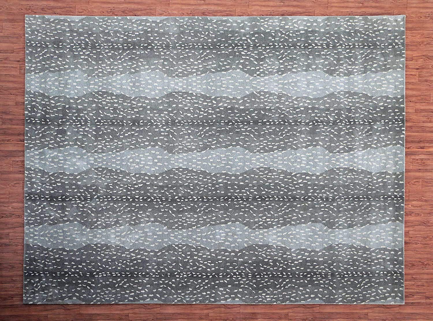Antelope Rug Grey tuft Rug Wool Rug 8x10 Handmade in India Area Rug for Living Room