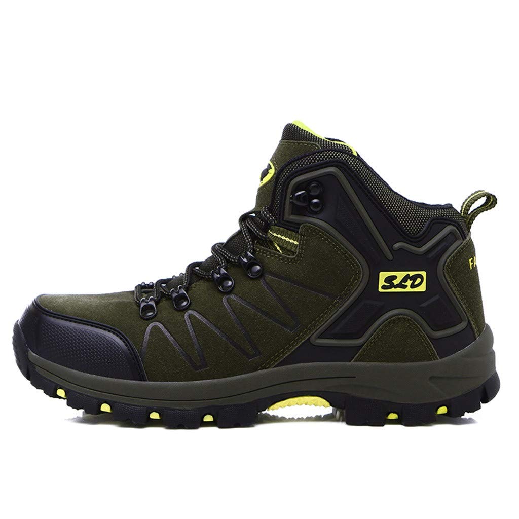 Fheaven Women Safety Boots Lace up Composite Toe Cap Kevlar Work Shoes Green