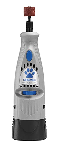 Dremel 7300-PT 4.8V Cordless Pet Dog Nail Grooming & Grinding Tool, Easy to Use, Rechargeable, Safely Trim Pet & Dog Nails , Grey , Medium