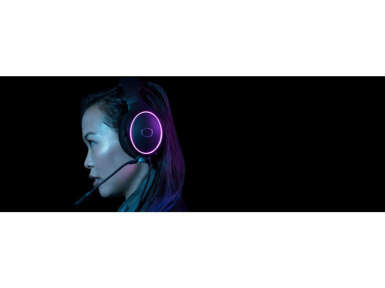 Cooler Master MH650 Gaming Headset with RGB Illumination, Virtual 7.1 Surround Sound, Durable Aluminum Frame, Detachable Omni-Directional Boom Mic, USB Connectivity (MH-650)