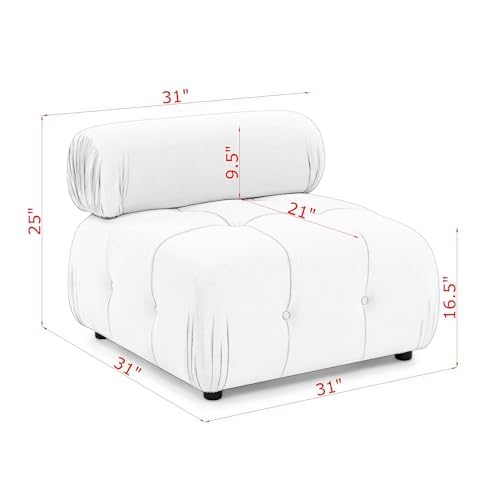 Beyetsea Cloud Modular Sectional Sofa,Cloud Modern Pink Velvet Plush Sectional Sofas Couch Modernos para Sala 2024 Bubble Couches for Living Room Bedroom Apartment (Pink Velvet )