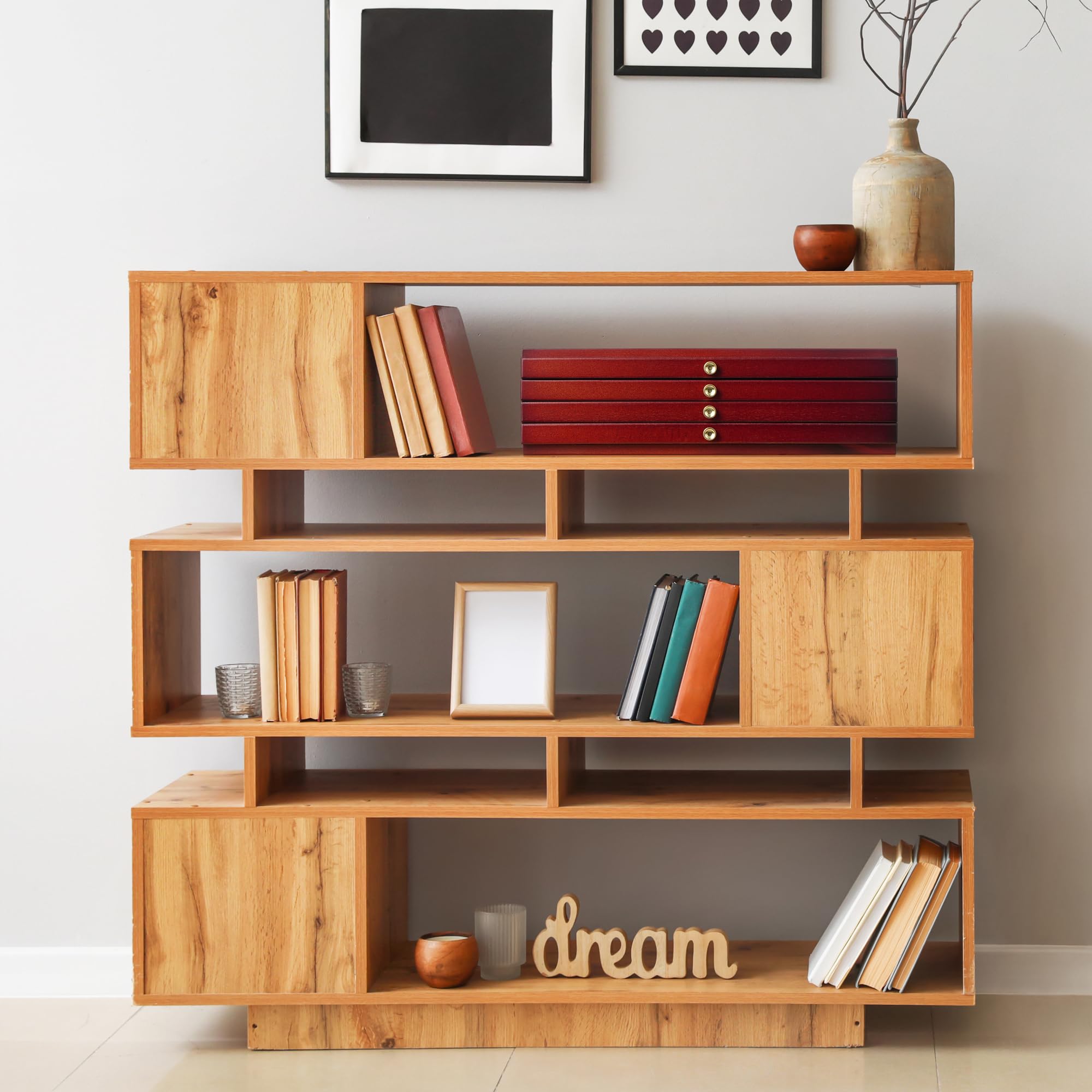 ARTIFY 4 Drawer Art Supply Storage Box Large Capacity Storage for Pencils, Pastels, Pens, Brushes, Markers and Tools & Art Materials - Ideal for Home Office Organizers and Accessories, Walnut
