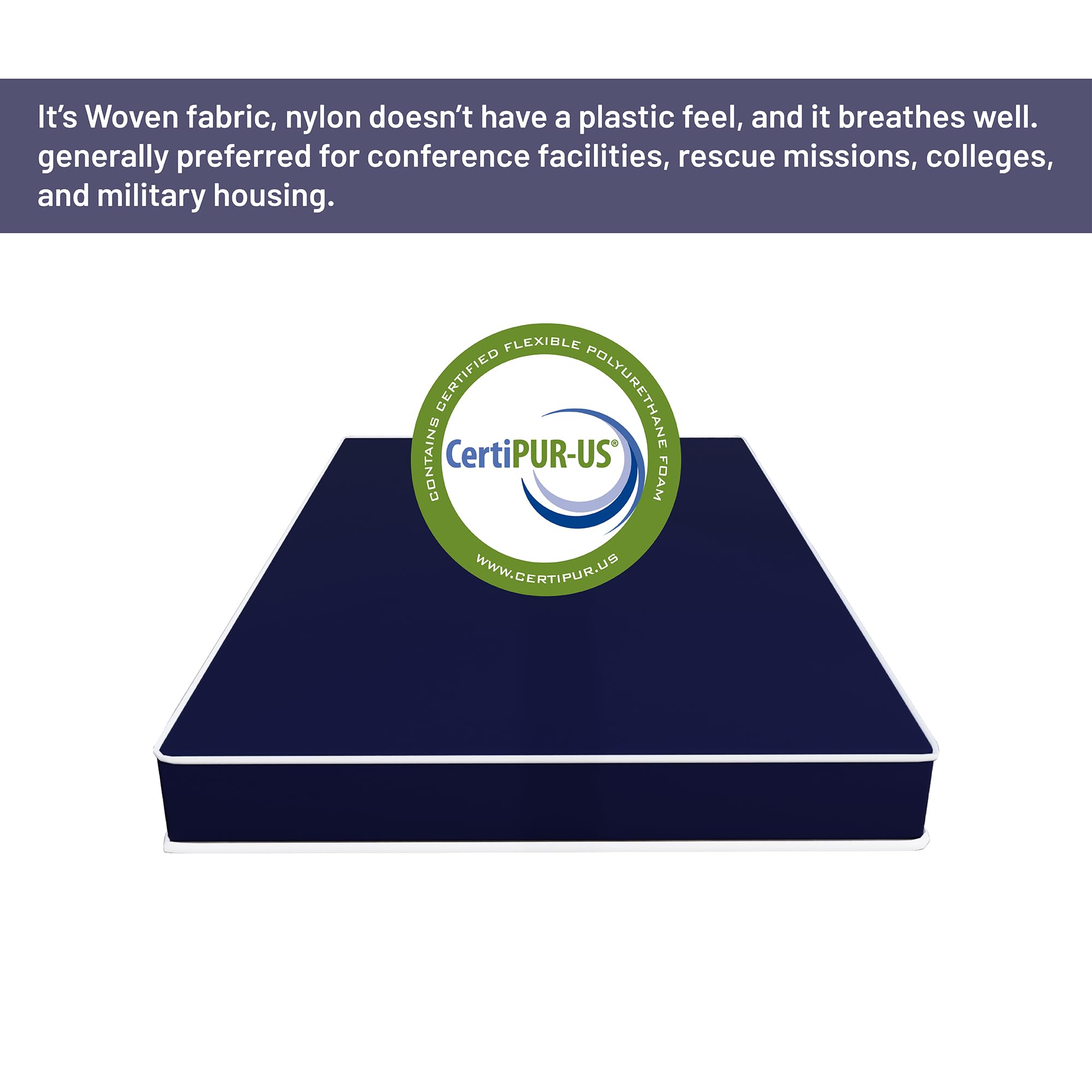 Mayton, 5-Inch Medium Firm Water-Resistance Foam Vinyl Mattress, Easy to Clean, Comfortable & Noise Free, Full