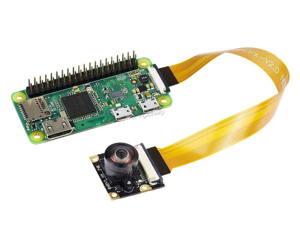 RPi Camera (M) for Raspberry Pi Camera Module 5 megapixel OV5647 Sensor 1080p Fisheye Lens 200 Degree Webcam Video Record for Raspberry Pi 4 3 2 Model B B+ A+ Zero W WH @XYGStudy