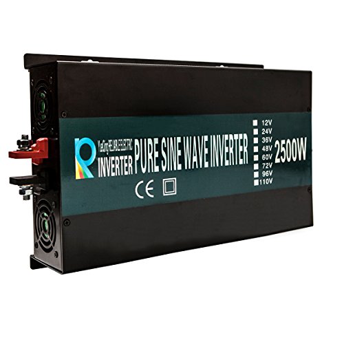 WZRELB for AC appliances 2500W 12V DC to AC Power Inverter Pure Sine Wave Solar Power Converter (RBP250012B1)