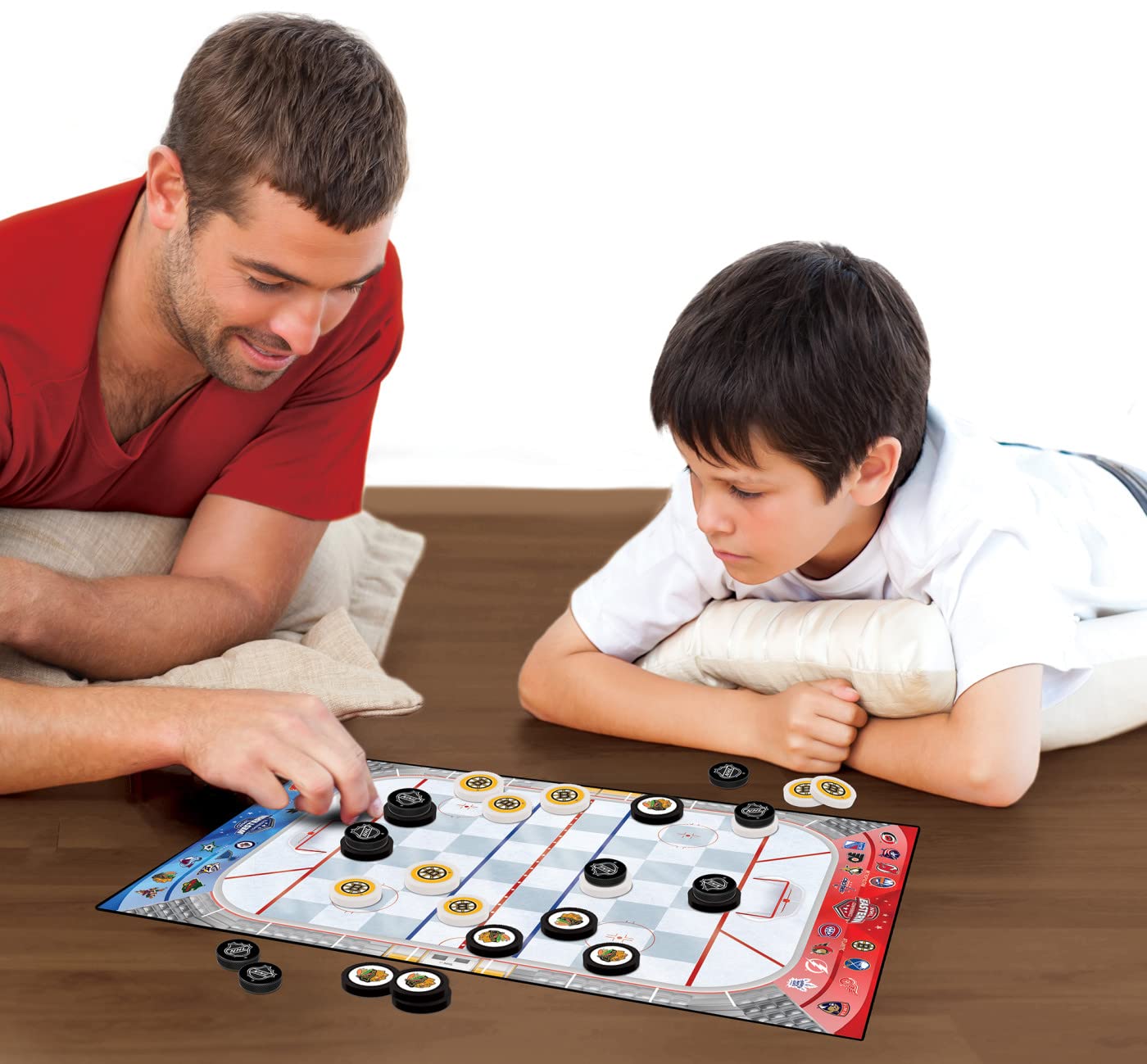 MasterPieces NHL Full League Version Checkers Board Game Team Color, 13" x 21"