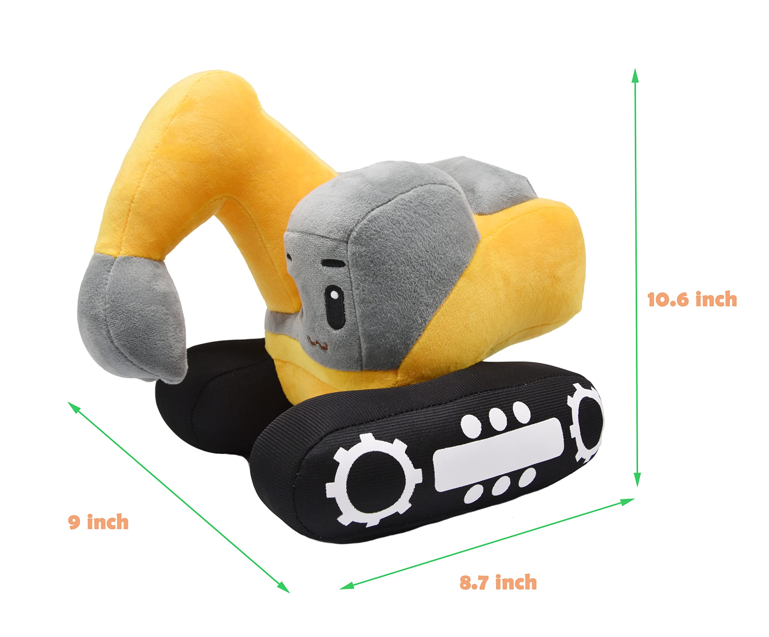 YONLIT Soft Excavator Stuffed Construction Toy Super Cute Plush Digger Trucks Excellent Gifts for Kids or Birthday Party 11 Inches