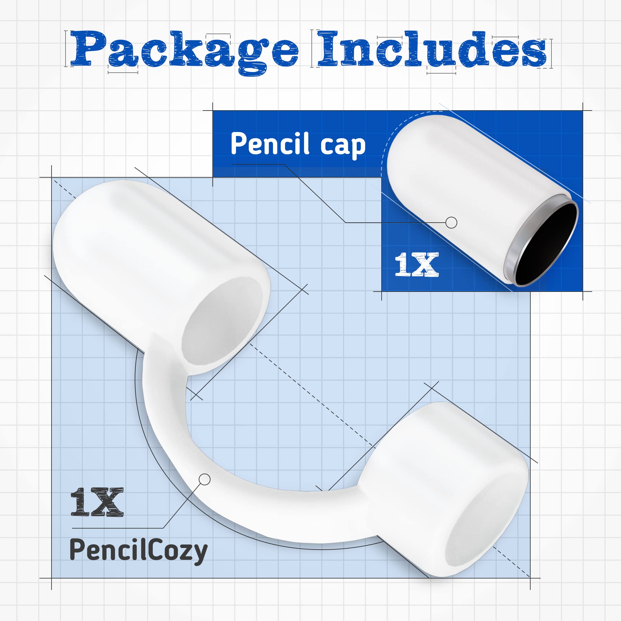 PencilCozy Apple Pencil Cap Replacement and Holder with Cap, Protective Cover & Tether Prevents Damage, Apple Pen Cap Works with Apple iPad Pro, Apple Pencil 1st Generation Cap, Apple Accessories