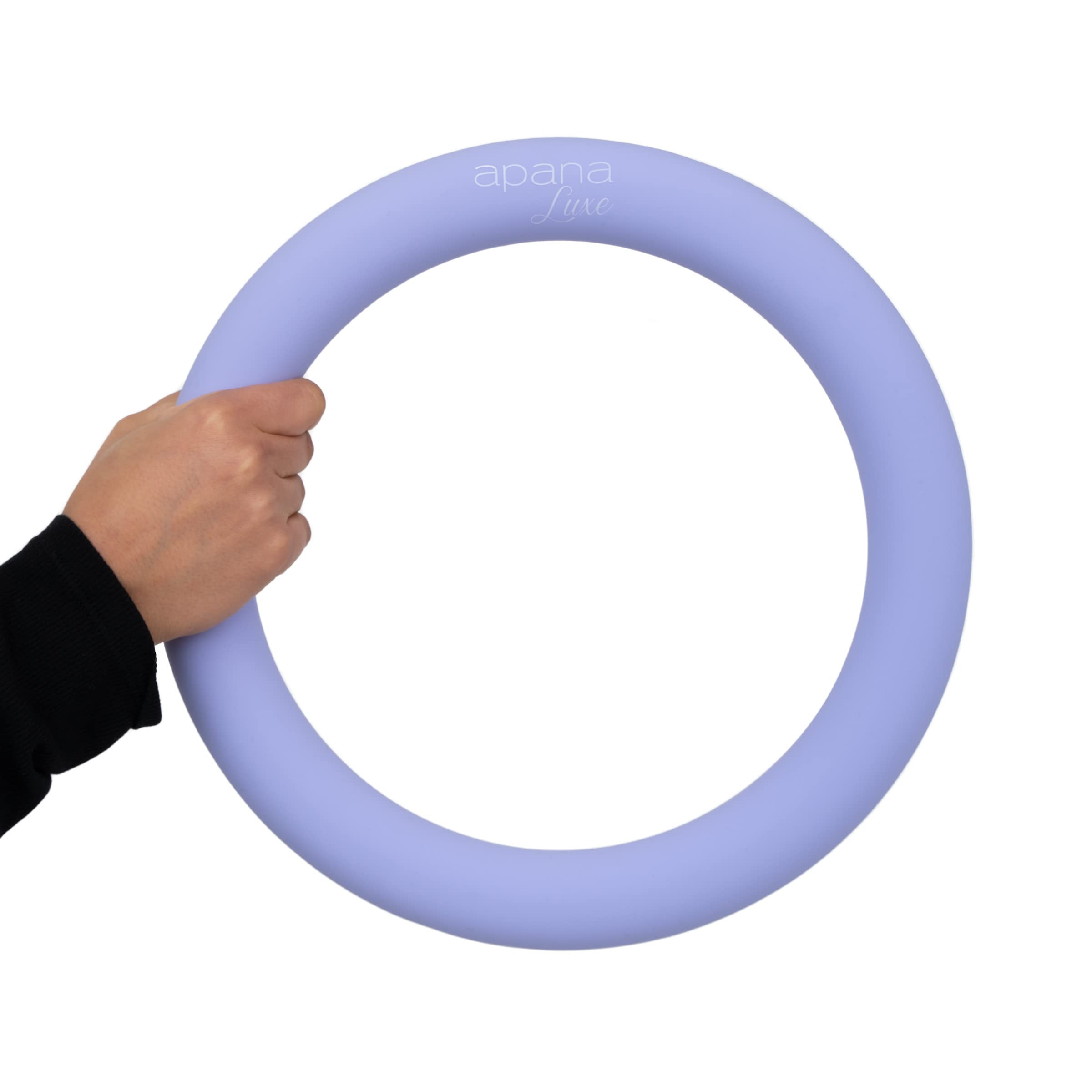 Apana Yoga Power Ring 10 Pound Strength Workout And Training Ring Yoga Dance Pilates Barre Silicone Ring For Workout and Toning (Lavender)