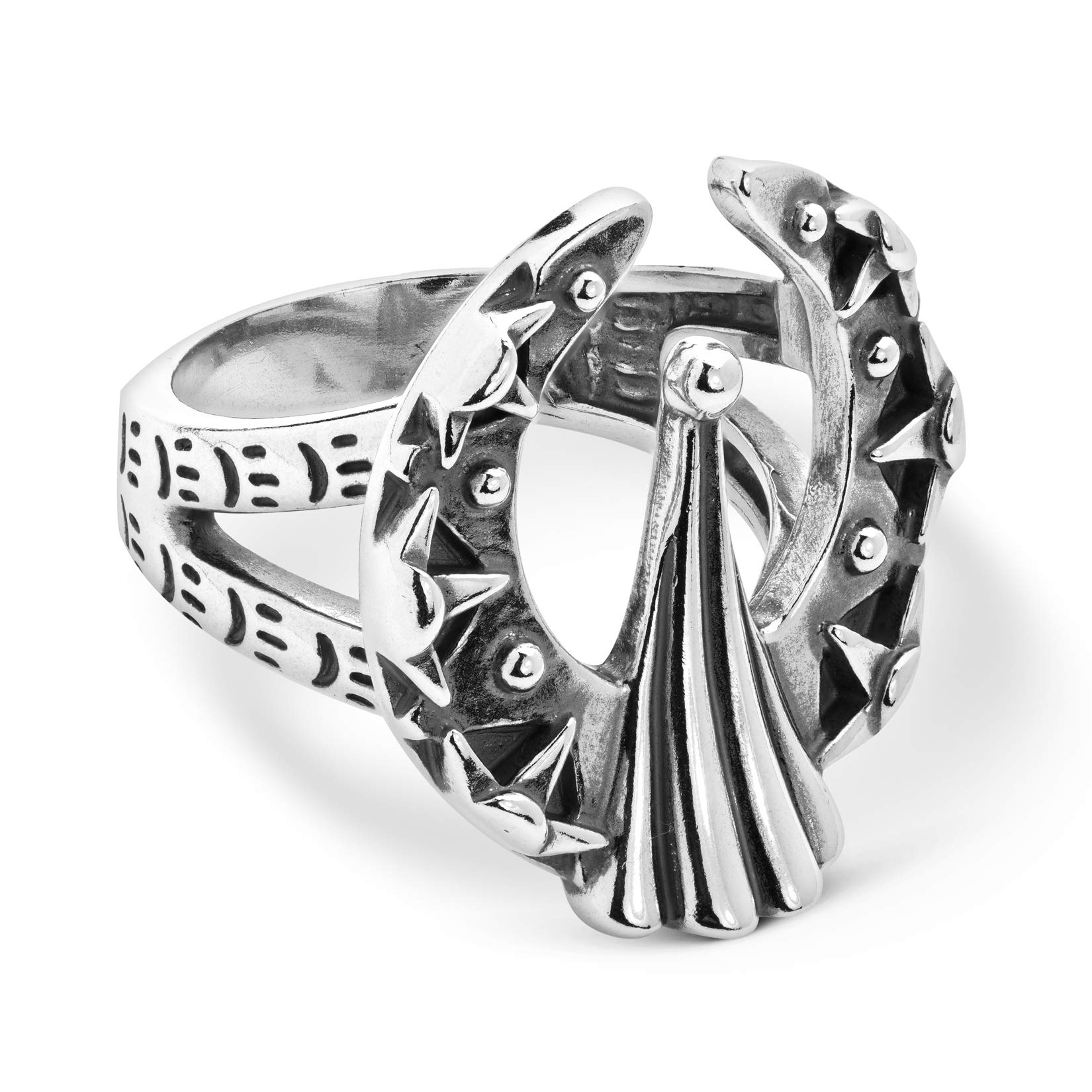 American West Sterling Silver Fritz Casuse Design Naja Ring Size