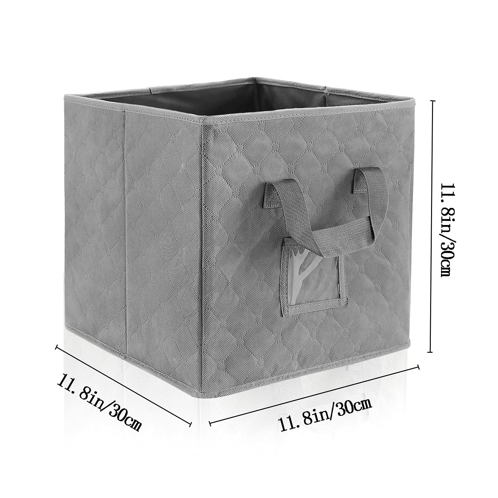 LSNDEE Large Storage Box Organizer, Cloth Storage Bins With Handles, Foldable Fabric Storage Cubes, Closet Organizers For Home And Office, 11.8 "X 11.8 " X 11.8 ", 3 Pack