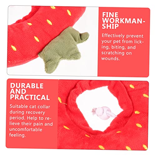 Kisangel 5pcs Cat Collar -bite Collar Donut Decor Cat Calming Collar After Surgery Cat Neck Collars Recovery Dog Collar Cat After-Surgery Collar Pet Red Portable Lint
