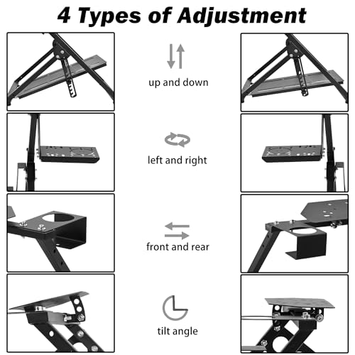 Anman Racing Simulator Cockpit with Water Cup Holder Fit for Logitech Thrustmaster G29 G920 G923 T128X T248 T300 Steering Wheel Stand,Handbrake/Pedals/Wheel/Seat NOT Included