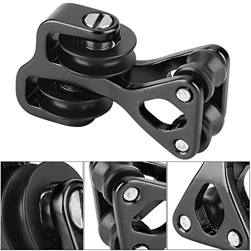 Archery Cable Slide, Aluminum Alloy Bow Cable Slide for Bow Pulley Separator(Black)