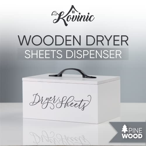 Dryer Sheet Container with Lid for Laundry Room Organization β Wooden Dryer Sheets Holder β Farmhouse Laundry Room Decor β Cute Modern Laundry Room Organization and Storage