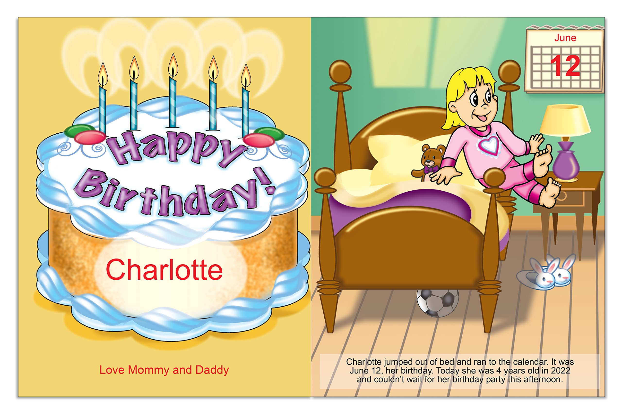 Personalized Paperback Children’s Birthday Book with Unique Name, Hair Color, Gender, and More